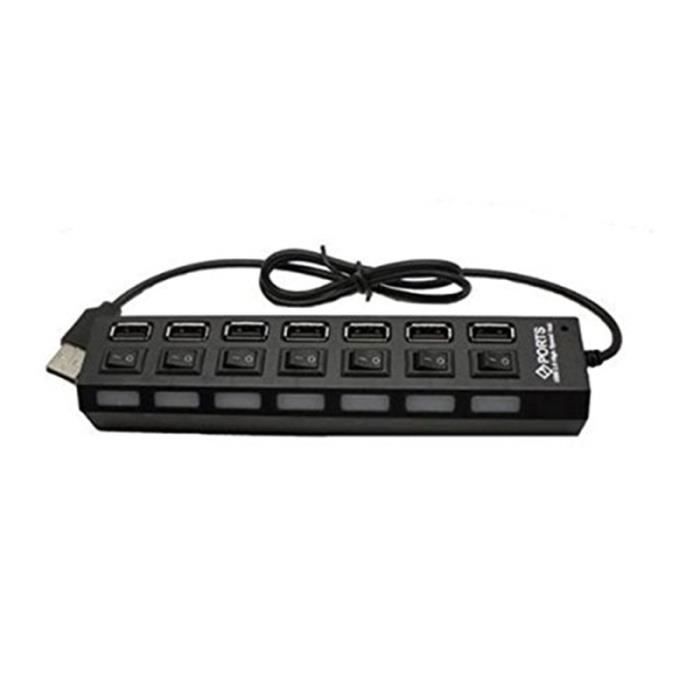 7-Port USB Hub with ON/OFF Switch - Cdiscount Informatique