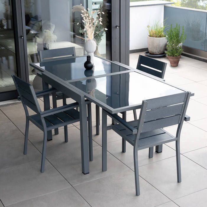 Table de jardin HOME DELUXE 'VERANO' >Version: Table sans chaises ...