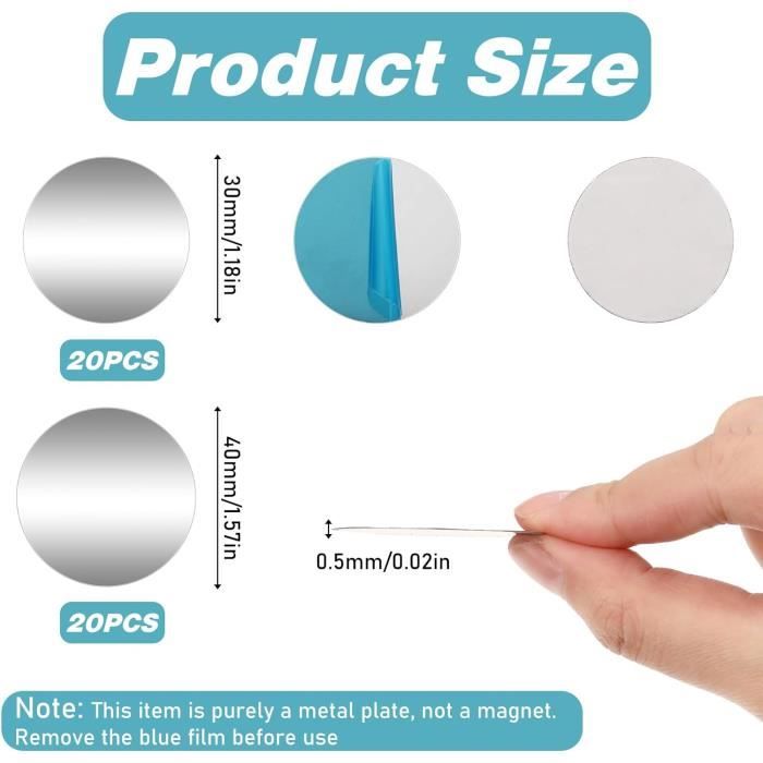 Lot De 40 Plaques Métalliques Rondes En Fer Pour Téléphone Portable ...