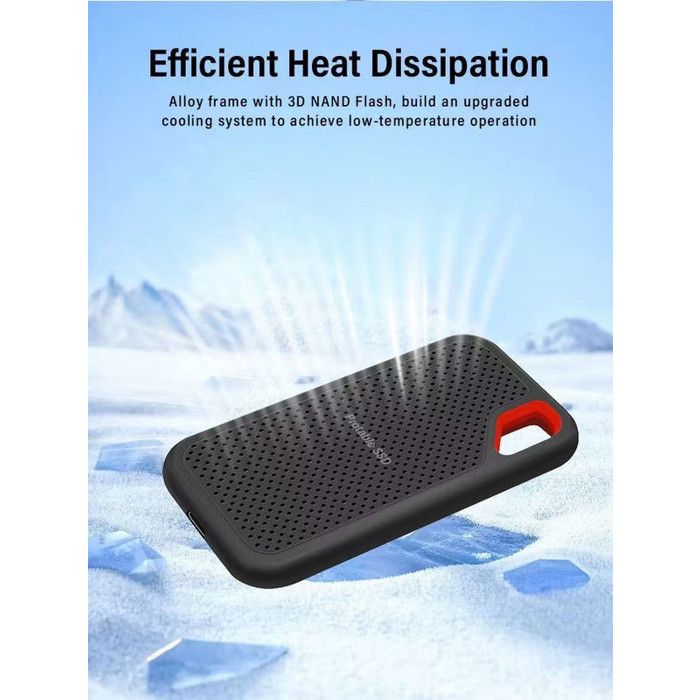 Disque Dur Externe SSD Portable HDD 2To 2TB avec OTG Adaptateur Type-C ...