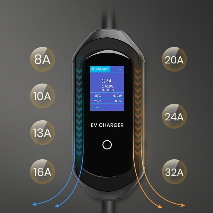 AWESAFE EV Chargeur Type 2 Véhicule Électrique CEE câble 7KW 16/32A ...