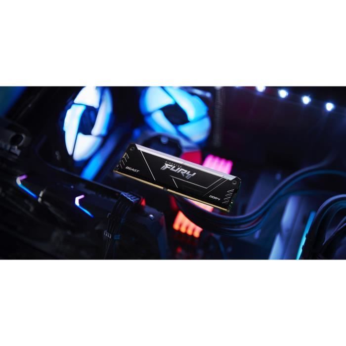 Mémoire RAM - KINGSTON - FURY Beast - RGB - 16 Go - DDR4 - 3200 MHz ...