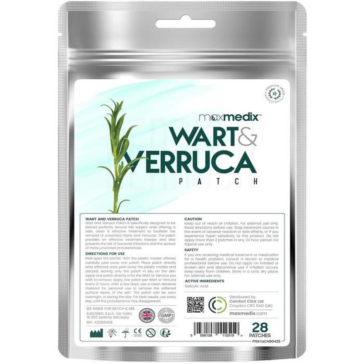 Patchs anti-verrues et verrues - 28 pansements anti-verrues à l'acide ...