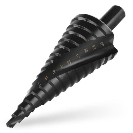 Foret Étagé Métal 4-32mm HSS Foret Conique Metal à Tige Triangulaire ...