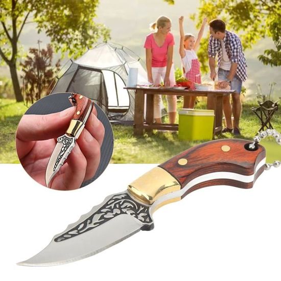 Térieur Brass Color Wood Little Straight knife Sharp Guard Key Lock ...