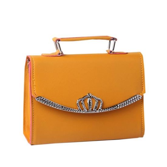 Go4U® Femme Sac à Main Sacoche Bandoulière PU Dur Couronne rose -loisir ...