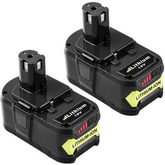 Topbatt 2X 5.0Ah pour Ryobi 18V Batterie de remplacement Lithium-ion ...