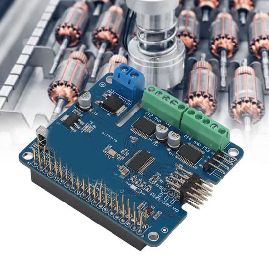 Carte d'extension Robot - HURRISE - RasPi - PWM 1.6KHz - Sortie 5V à 12V - I2C - Cdiscount ...