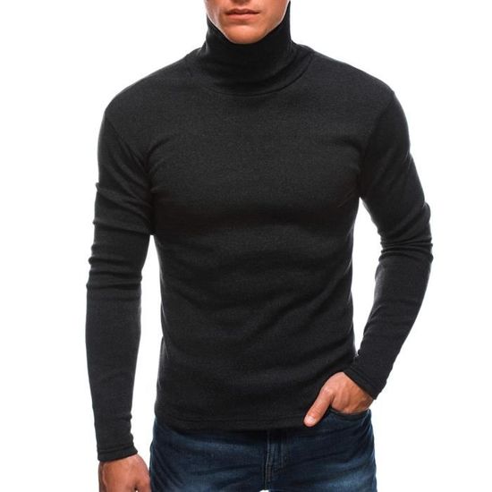 Pull col roulé pour homme Pull E213 gris foncé Gris - Cdiscount Prêt-à ...