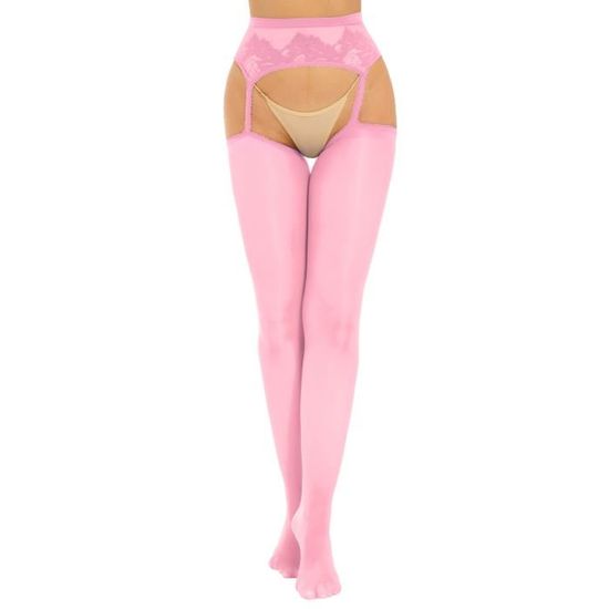 Iixpin Femme Collant Ouvert Entrejambe Dentelle Stockings Floral Lace