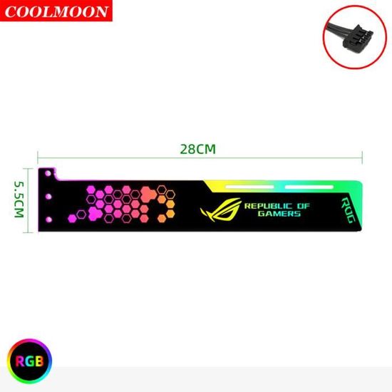 Ventilation,Coolmoon-Support GPU VGA pour châssis d'ordinateur,petite ...