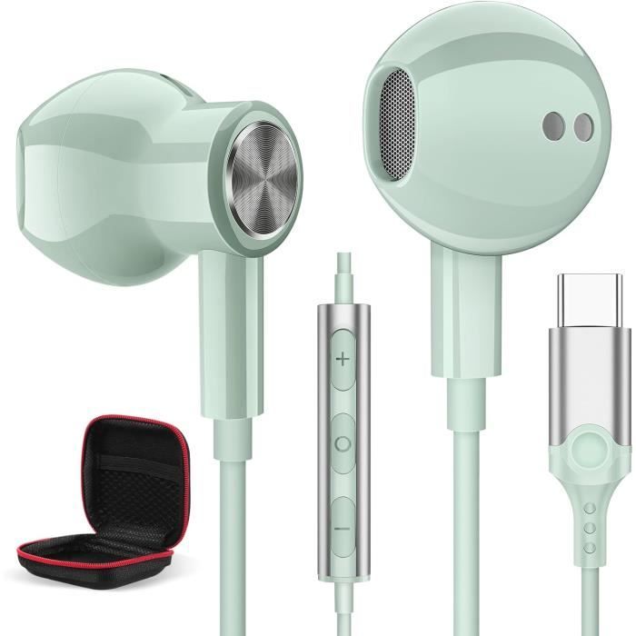 Casque USB C pour iPhone 15 Pro Max Pixel 7 7a 8 Pro 8, écouteurs ...