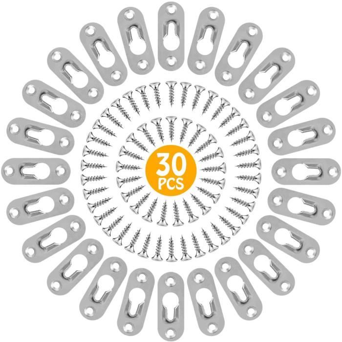 Fixation Cadre Mural 30pcs,Accroche Tableau Sans Percer 45mm x16mm ...
