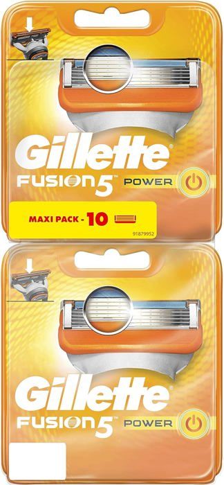 Fusion 5 Power Lames de Rasoir Homme, Pack de 10 Lames de Recharges ...