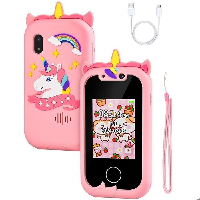 Telephone portable jouet enfants de 3-10 ans, 2,8" Smartphone Enfant ...