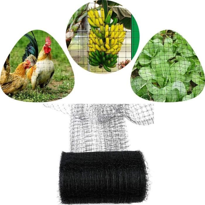Filet de protection de jardin 100 m x 7 m, clôture réutilisable pour ...