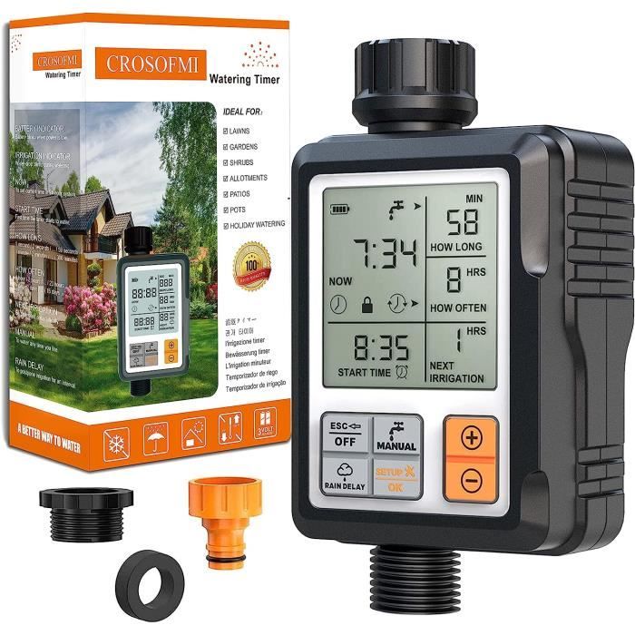 Programmateur Arrosage Automatique Minuteur Arrosage Pour Jardin Programmateur Robinet Arrosage ...