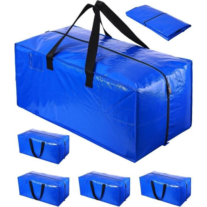 5 grands sacs à vêtements avec poignées,100L Grands Sacs de Rangement ...