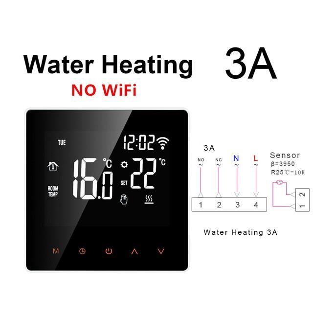 Thermostat Régulateur,Thermostat intelligent WiFi WT81 Tuya,chaudière à eau-gaz électrique ...