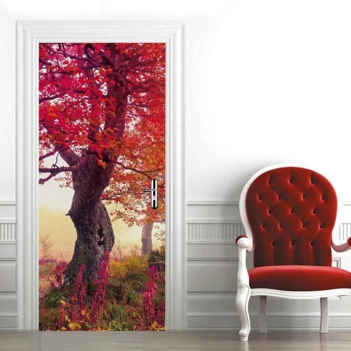 Pvc Auto-Adhésif 3D Porte Autocollant Forêt De Mangrove 90 X 210 Cm ...