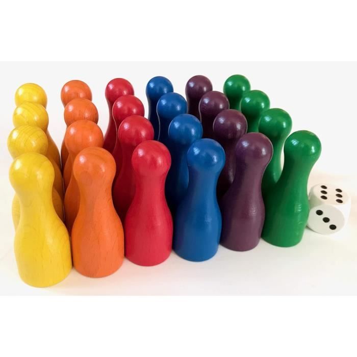 Spieltz: Lot De Grandes Figurines En Bois Pour Ludo - Matériel De Jeu ...