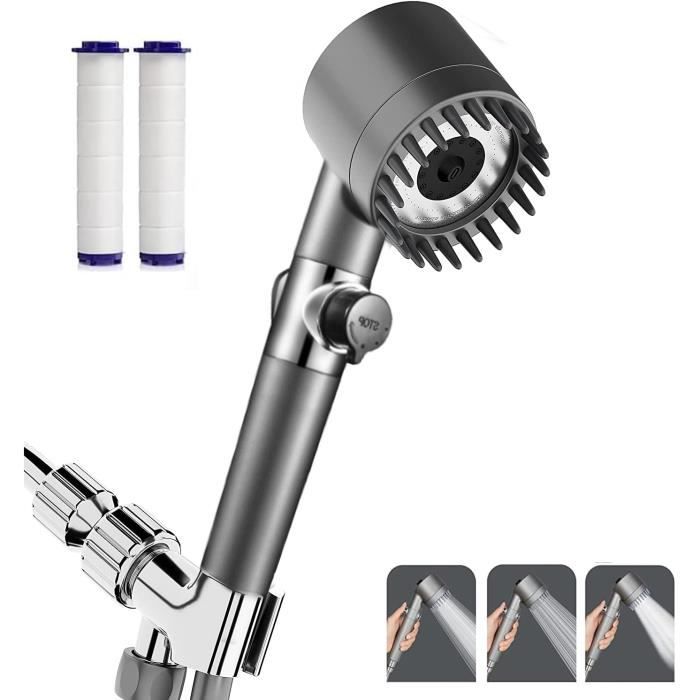 Pommeau De Douche Haute Pression, Anti Calcaire Douchette Massant Avec Stop, Pommeau Économie D ...