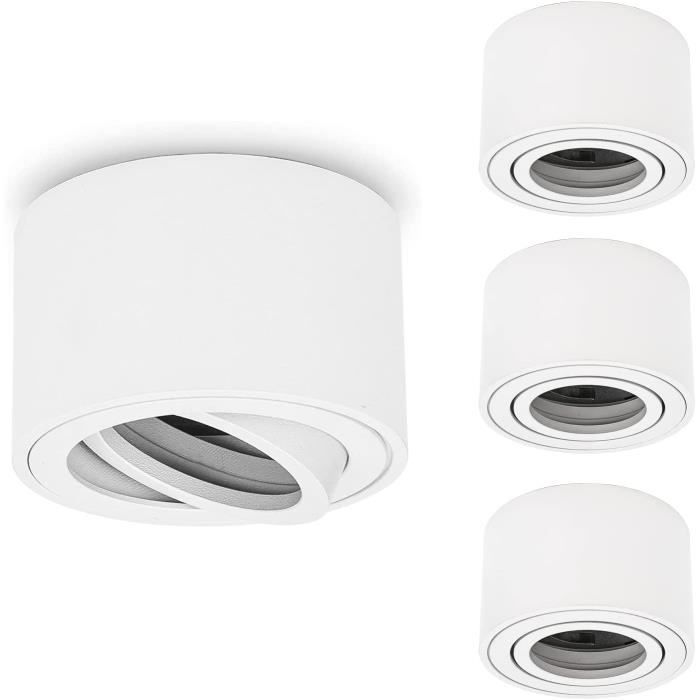 Spot en saillie Orientable, Plafonnier Luminaire pour Module LED, Ronde ...