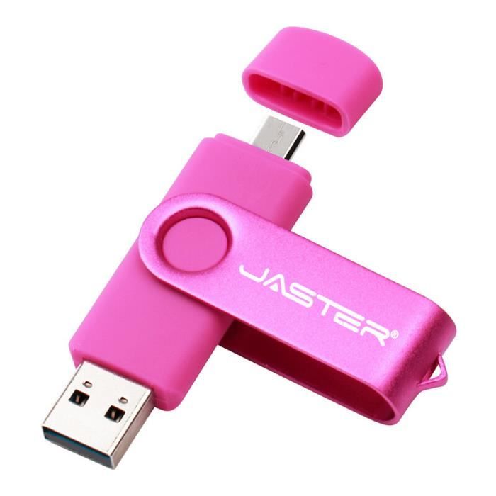 Clé USB OTG - Pink - 64 Go - Compatible Smartphones et PC - Idéal comme ...