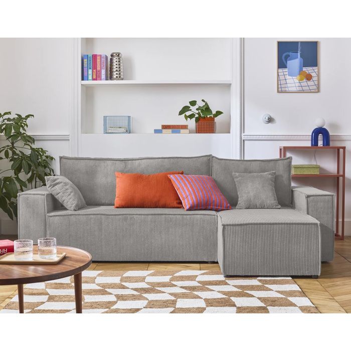 Cezanne - canapé d'angle réversible - 4 places - convertible avec ...