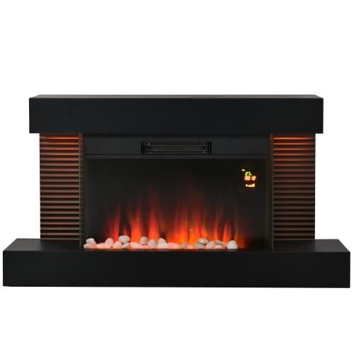 Cheminée murale contemporain avec fonction de chauffage 1000/2000W avec ...