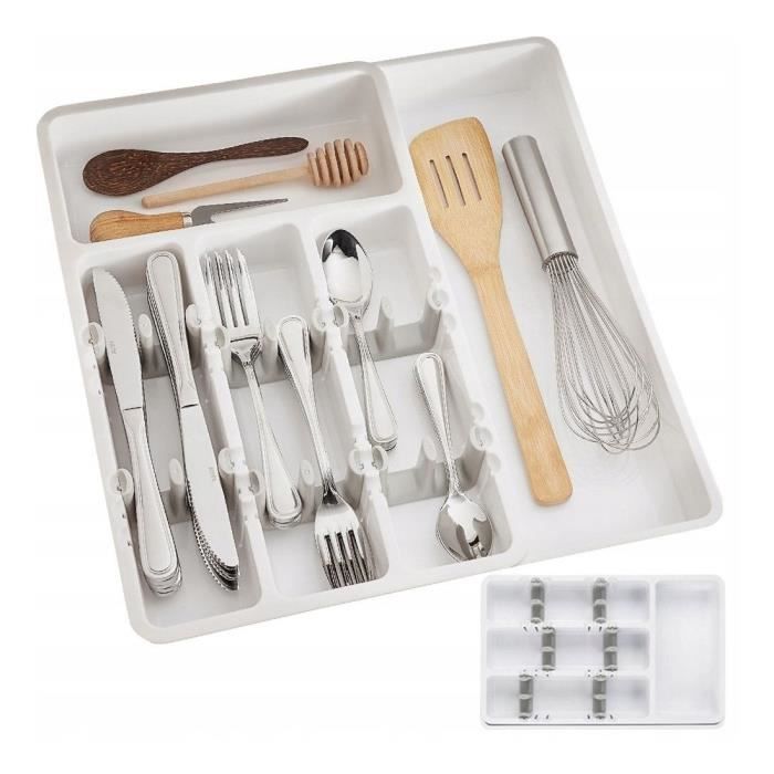 Boîte à couverts - GENERIC - Réglable - Plastique - 40 x 38,5 cm ...