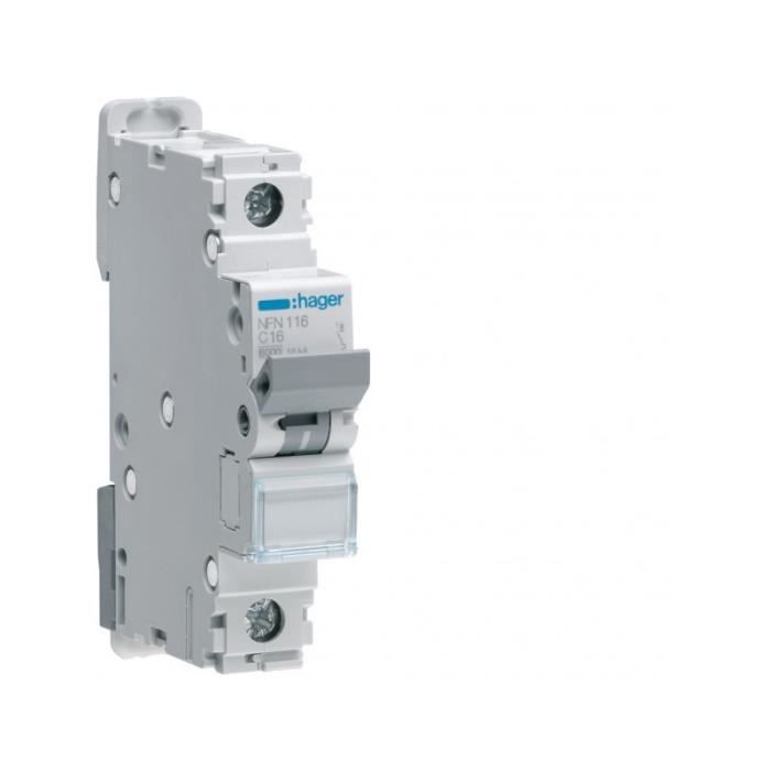 HAGER - Disjoncteur 1P 6-10kA courbe B - 6A 1 module - Cdiscount Bricolage