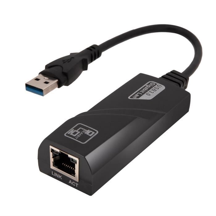 Carte réseau USB Gigabit USB 3.0 vers RJ45 Port réseau filaire lecteur ...