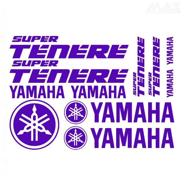 11 stickers SUPER TENERE – VIOLET – YAMAHA sticker SUPER TENERE ...