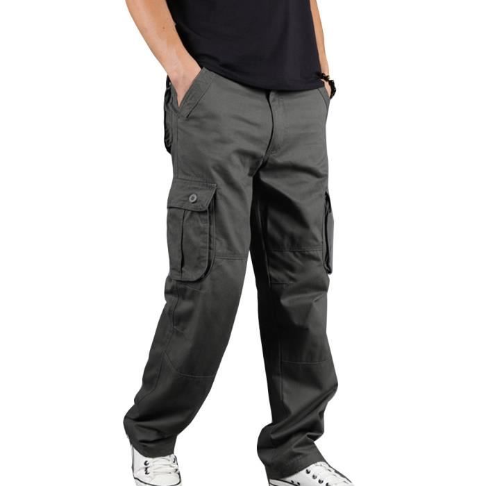 Pantalon Cargo Homme Ample Décontracté Grisvert - Haute Qualité et ...
