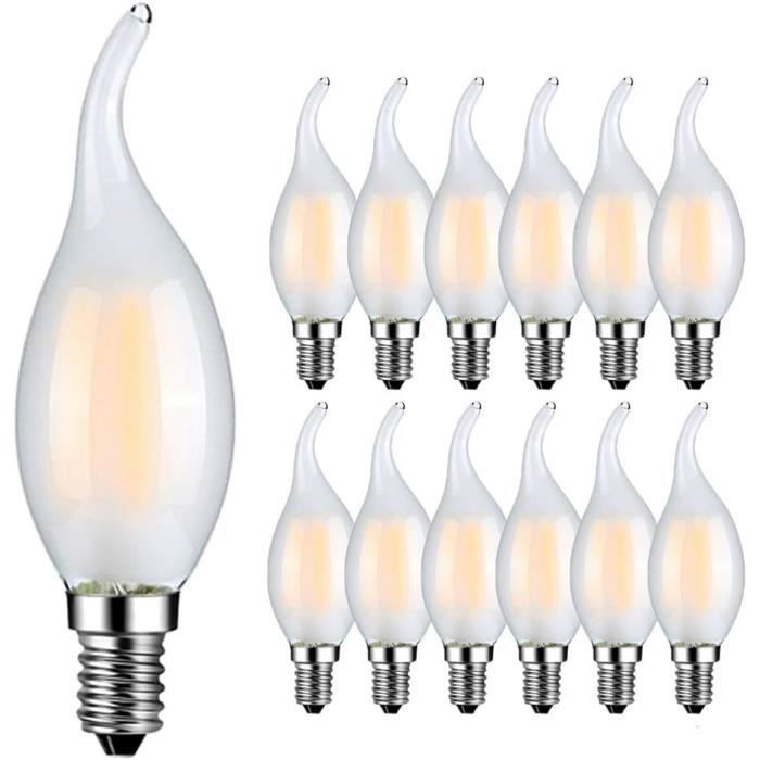 Led Ampoule Bougie E14 4W Équivalent 40W Blanc Chaud 2700K 400Lm C35 Ampoule Flamme E14 Non ...