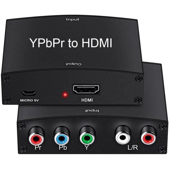 Pariszhuo Convertisseur Composant Ypbpr Vers Hdmi, Convertisseur ...
