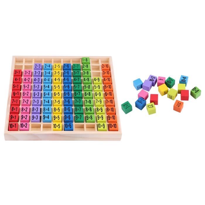 SURENHAP Enfants Puzzle Jouet Mathématiques Jouets Éducatifs En Bois 10 ...