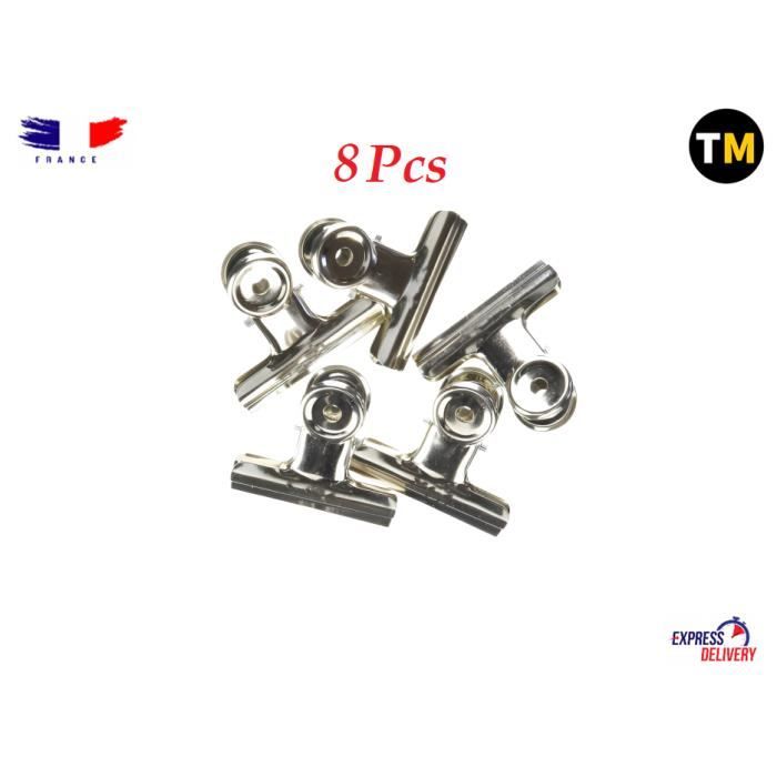 Pince Bloque documents papier Clip cercle Sac aliments bureau maison 8 ...