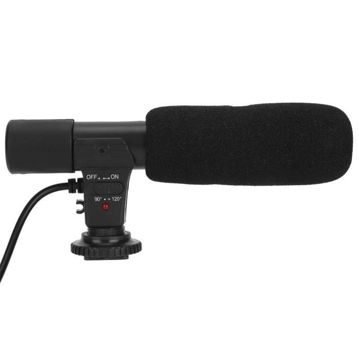 TMISHION Microphone stéréo Microphone de Caméra DV pour SLR Micro ...