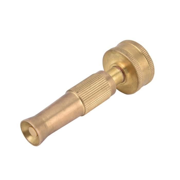 Buse de tuyau en laiton VINGVO - Buse torsadée réglable en laiton massif - Arrosage de jardin ...