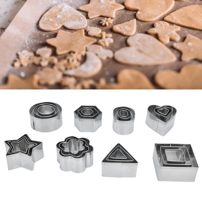 YAP 24pcs moule à biscuits en acier inoxydable / poids environ 187g ...
