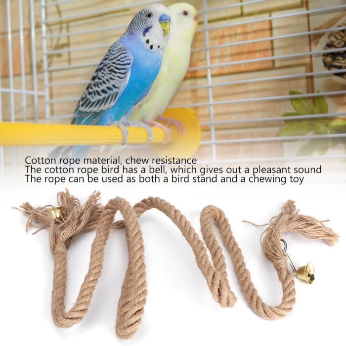 YOSOO Perchoir à oiseaux Bird Rope Standing Perch, Parrot Cotton Belt ...