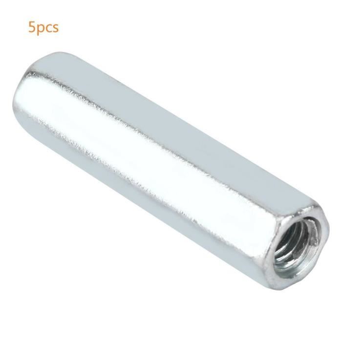 YOSOO Écrou de tige longue 5 pièces M6 * 40 longue tige écrou hexagonal manchon hexagonal écrou ...
