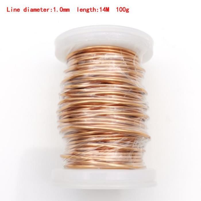 1.0mm 100g -Fil de cuivre émaillé en polyuréthane,0.05 1.3mm,bobine ...