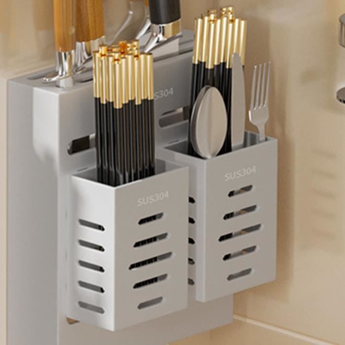 Porte-Ustensiles - ZJCHAO - Inox Mural - Rangement Pratique - Design ...
