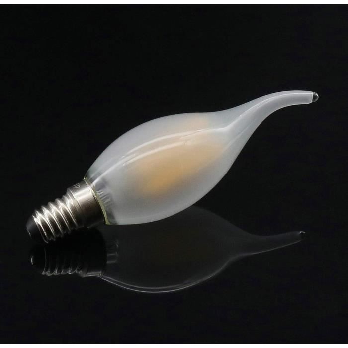 Led Ampoule Bougie E14 4W Équivalent 40W Blanc Chaud 2700K 400Lm C35 Ampoule Flamme E14 Non ...