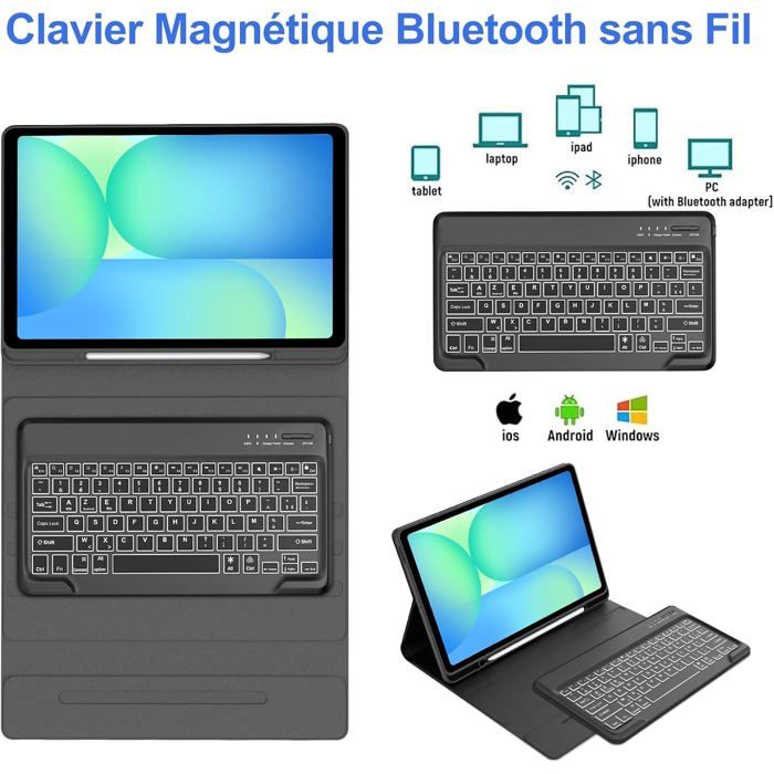 Clavier détachable pour tablette Samsung - ZVVN - Samsung Galaxy Tab ...