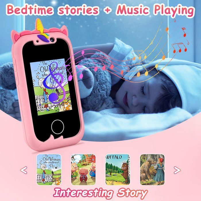 Telephone portable jouet enfants de 3-10 ans, 2,8" Smartphone Enfant ...