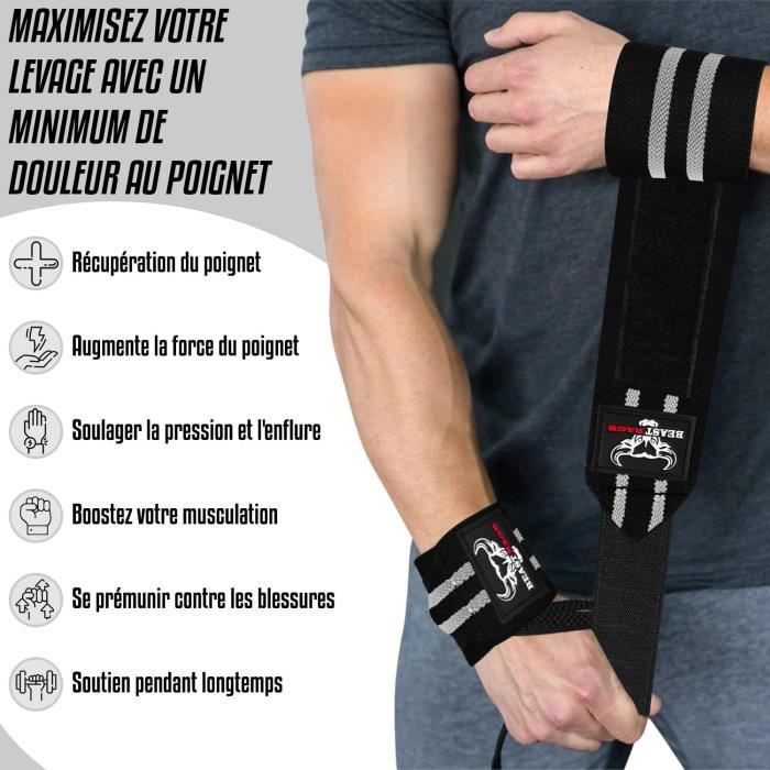 Bande Poignet Protege Serre Attelle De Force Protège Musculation ...